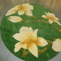 China 4.5lb Customized Pink Flower Shaped Acrylic Rug for Kids Room and Adults Prayer Space for sale