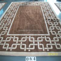 China Modern Design Tufted Cut Pile Technique 10mm Thickness Oval 100% Wool Carpet Handmade for Home for sale