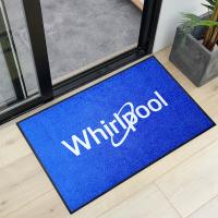 China Custom Designed 3D Logo Door Mat Non-Slip PVC Coil Kitchen Noodle Carpet for Outdoor for sale