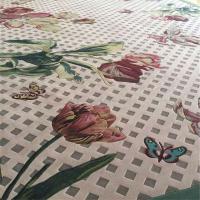 China Rectangle Floral Pattern Rug 100% Wool Acrylic Tufted Cut Pile 10mm Thickness for Bathroom Prayer for sale