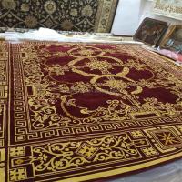 China Rectangle Floral Pattern Rug 100% Wool Acrylic Tufted Cut Pile 10mm Thickness for Bathroom Prayer for sale