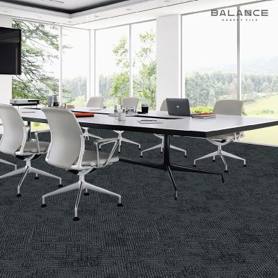 China Rectangle Modular Office Carpet Tiles 60 x 60 with PVC Backing and Geometric Pattern for sale
