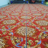 China Custom Luxury Wool Nylon Axminster Casino Carpet Machine Made Loop Pile Washable Office for sale