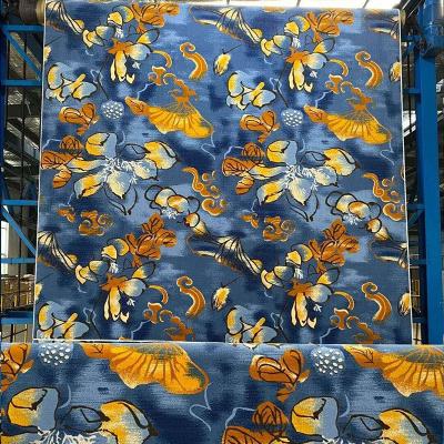China Rectangular Floral Design Tufted Wool PP Material Nylon Printed Carpet for Lobby Area for sale