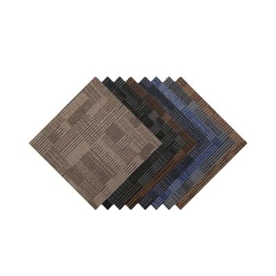 China Office and Salon Carpet Tiles Soft Backing Soundproof Floor with Machine Made Design for sale