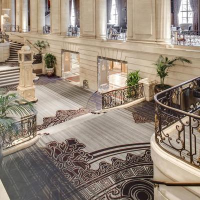 China Rectangle 4m Width 100% Nylon Printed Broadloom Cut Pile Hotel Room Carpet Used in Hotel for sale