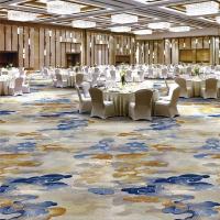 China Carpet with Jute Backing Tapis Gold Blue Nylon Printed Fireproof Banquet Room Hotel for sale