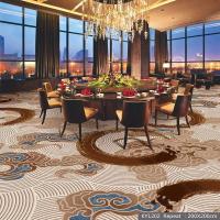 China Carpet with Jute Backing Tapis Gold Blue Nylon Printed Fireproof Banquet Room Hotel for sale