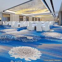 China Carpet with Jute Backing Tapis Gold Blue Nylon Printed Fireproof Banquet Room Hotel for sale