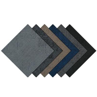 China Mulit Level Loop Pile Construction Modular Office Carpet Tiles With Pvc Backing 60 x 60 for sale