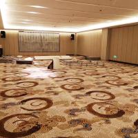China Custom Luxury Wool Nylon Axminster Casino Purple Gold Carpet for Commercial Buildings for sale