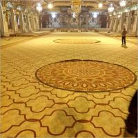 China Custom Floral Patterned Wool Silk Carpet for Public Areas Woven by MACHINE MADE CARPET for sale