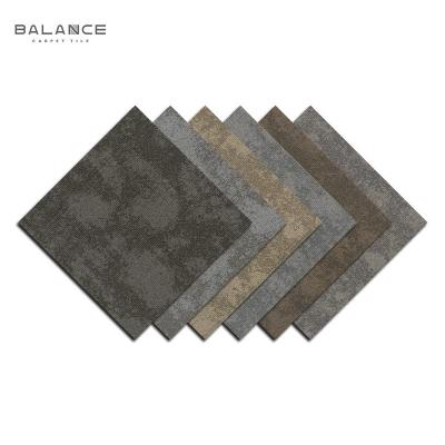 China Commercial 50*50 Buy Modular Thick Nylon Square Adhesive Floor Office Carpet Tiles for sale