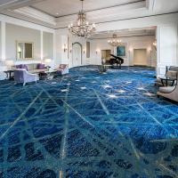 China Banquet Hall Flooring Carpet in Modern Grey Wool and Nylon for Hotel Room Corridors for sale