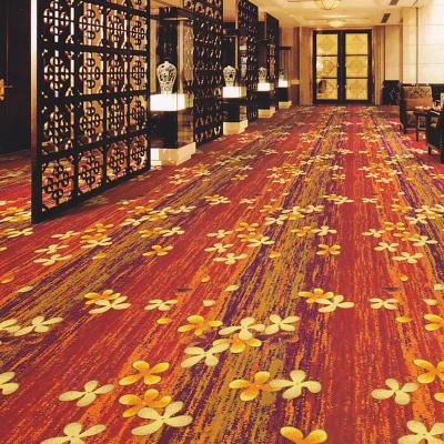 China Abstract Pattern Wall To Wall Corridor Nylon Printing Carpeting For Hotel Dining Room for sale