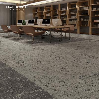 China 50x50 Office Modular Carpet with Loop Pile Matris Style and Luxury Removable Tiles for sale