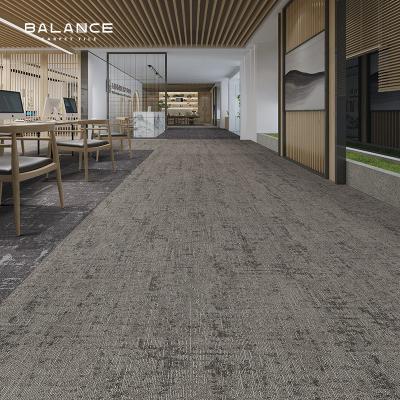 China Tufted Gray Art Floor PVC Backing Carpet Tiles for Commercial Offices 50x50 Square for sale