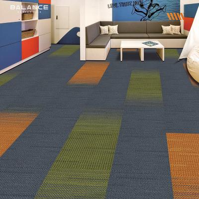 China Modular PVC Backing PP Carpet Tiles 50x50 for Commercial Office Total Thickness 6.0mm for sale