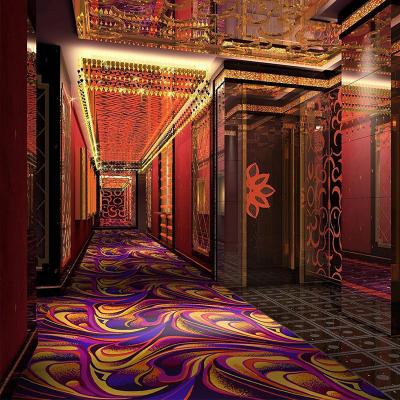 China Fireproof Customized Axminster Carpet for Night Club in Nylon and Wool Material for sale