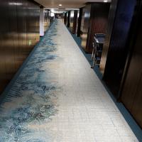 China Hotel Room Carpet 100% Nylon Printed Anti-Slip Loop Pile Woven Technique for Hallway for sale