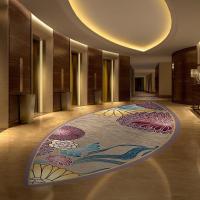 China Hotel Room Carpet 100% Nylon Printed Anti-Slip Loop Pile Woven Technique for Hallway for sale