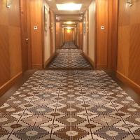 China Jacquard Beauty Nylon Printed Carpet for Hotel Bedroom Customized Pile Height 7-10mm for sale