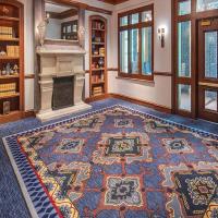 China Antimicrobial Handtufted Wool Silk Carpet for Hallway Indoor in Luxury Hotel Decoration for sale