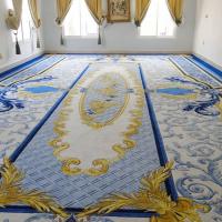 China Rectangle Soft Wool and Silk 3D Hand Tufted Carpet with Custom Pattern in Living Room for sale