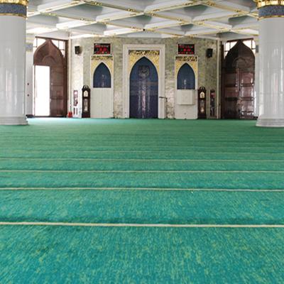 China High Pile Tufted Muslim Wall to Wall Prayer Carpet Roll for Mosque Soft Carpet Yarn for sale