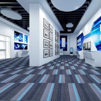 China Medium Pile Modern Abstract Pattern PVC Carpet Tiles for Office Living Room Hallway for sale