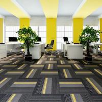 China Medium Pile Modern Abstract Pattern PVC Carpet Tiles for Office Living Room Hallway for sale