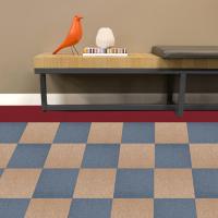China Office and Bedroom Removable PP PVC Solid Color Carpet Tiles with Cushioned Backing for sale