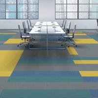 China Commercial Office Carpets Tile Matrix Yellow Carpet Tiles 50*50 for Adult Performance for sale