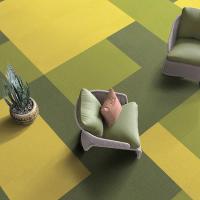 China Commercial Office Carpets Tile Matrix Yellow Carpet Tiles 50*50 for Adult Performance for sale