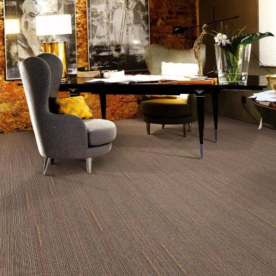 China Commercial Room High Traffic Pp Carpet 50*50 Jacquard Office Floor Bitumen Backing Carpet Tiles Library for sale