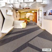 China Commercial Room High Traffic Pp Carpet 50*50 Jacquard Office Floor Bitumen Backing Carpet Tiles Library for sale