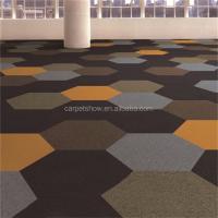 China Low-Maintenance Solid Hexagon Shape Kids Room Carpet Tile Made of 100% Nylon for sale
