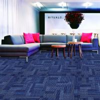 China Grey Fire Resistant Meeting Room Modular Commercial Office Nylon Carpet Tiles 50*50 for sale