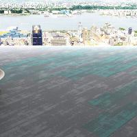 China High Quanlity Carpet Wear-resistant Removable Office Modern Floor Tile Safe PVC Nylon Thick Carpet Tiles for sale