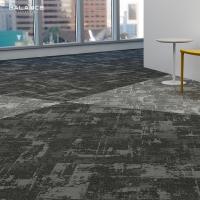 China Medium Pile Heavy Traffic Style Black 600X600 Carpet Tiles Office Nylon Jacquard Carpet for sale