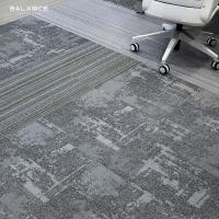 China Medium Pile Heavy Traffic Style Black 600X600 Carpet Tiles Office Nylon Jacquard Carpet for sale