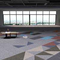 China 50x50 Commercial Wall Carpet Tiles with Customized Color and Anti-slip PVC Backing for sale