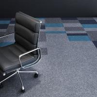 China 50x50 Commercial Wall Carpet Tiles with Customized Color and Anti-slip PVC Backing for sale