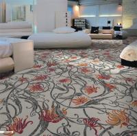 China 11mm Pile Height Axminster Floral Design Commercial Printed Carpet for Toilet for sale