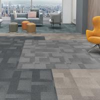 China 50x50 Nylon Thick Commercial Office Carpet Tiles with Multi-level Loop Pile Construction for sale