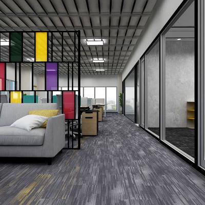 China PVC Backing Commercial Nylon Office Modular Carpet Tiles Square Carpet 50x50 Thick for sale