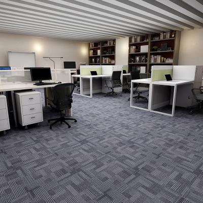 China Commercial Office Flooring 50*50cm Carpets with Pvc Backing and 528g/sqm Pile Weight for sale