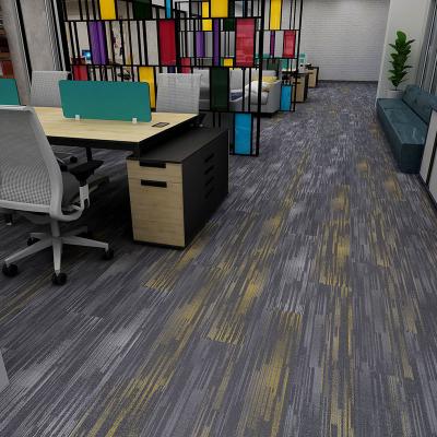 China Office Flooring Solution 25 x 100 Carpet Tiles with Non-Slip Back and Medium Pile Design for sale