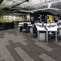 China Commercial Modern Nylon Carpet Tiles Tufted Abstract Cushioned 50x50 PVC PP for Hotel for sale