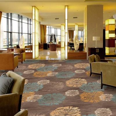 China Jute or PP Backing Floral Axminster Wall to Wall Carpet Pattern 80% Wool and 20% Nylon for sale